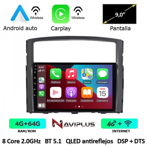 Navegador Android con Carplay/Android Auto Mitsubishi Montero ...